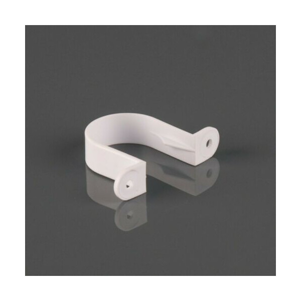 B/M WASTE 32MM PIPE CLIP WHT
