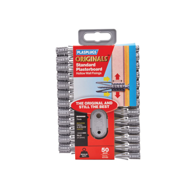 XMS24 ORIGINAL STANDARD PLASTERBOARD FIXINGS (50)